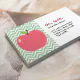 Cute Apple Green Chevron Teacher Business Card | Zazzle