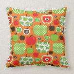 Cute apple illustration pattern fabric | Zazzle