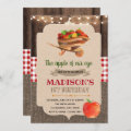 Cute apple theme party invitation | Zazzle