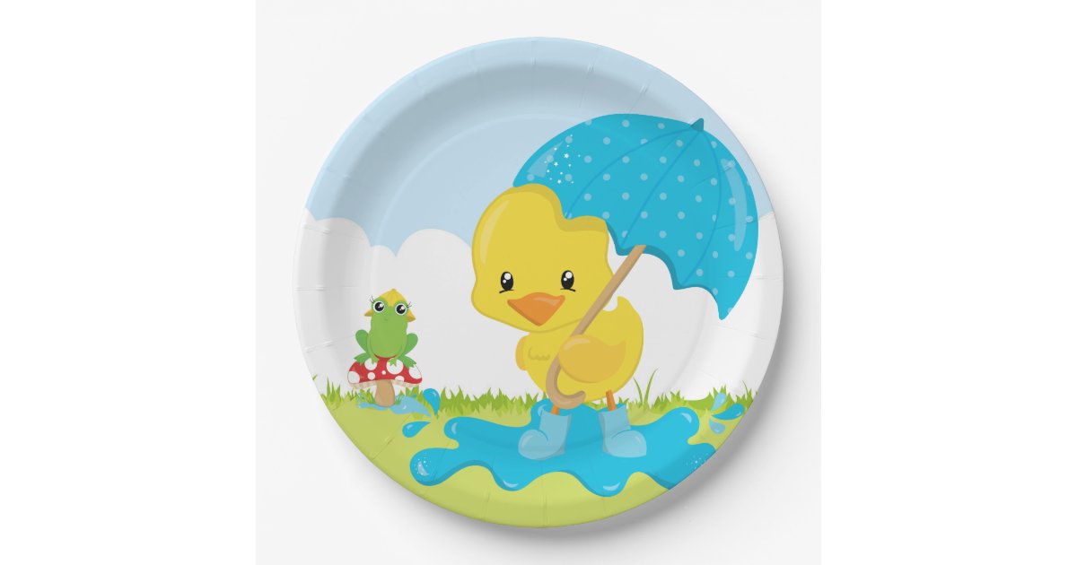 Cute April showers Paper Plates | Zazzle