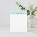 Cute Aqua Stripes Modern Stationery Note Cards | Zazzle