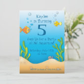 cute aquarium fishy birthday party invitation | Zazzle