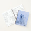 Cute Arctic Fox on Snowy Winter Background Notebook | Zazzle