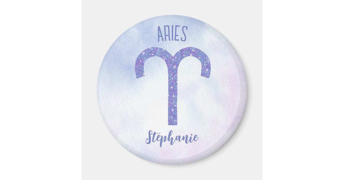 Cute Aries Astrology Sign Personalized Magnet | Zazzle