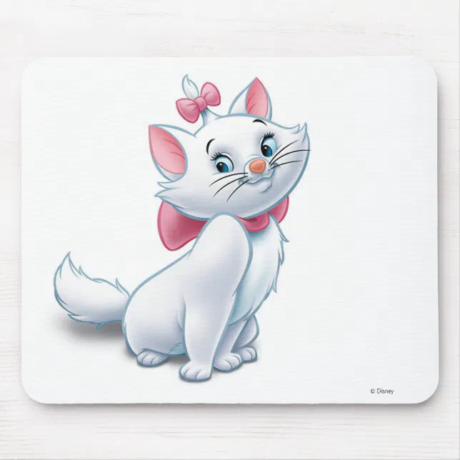 Cute Aristocats White and Pink Cat Disney Mouse Pad | Zazzle