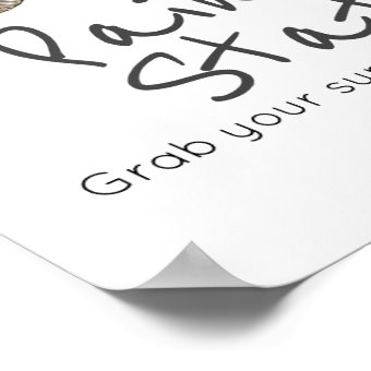 Cute art birthday party painting station sign | Zazzle