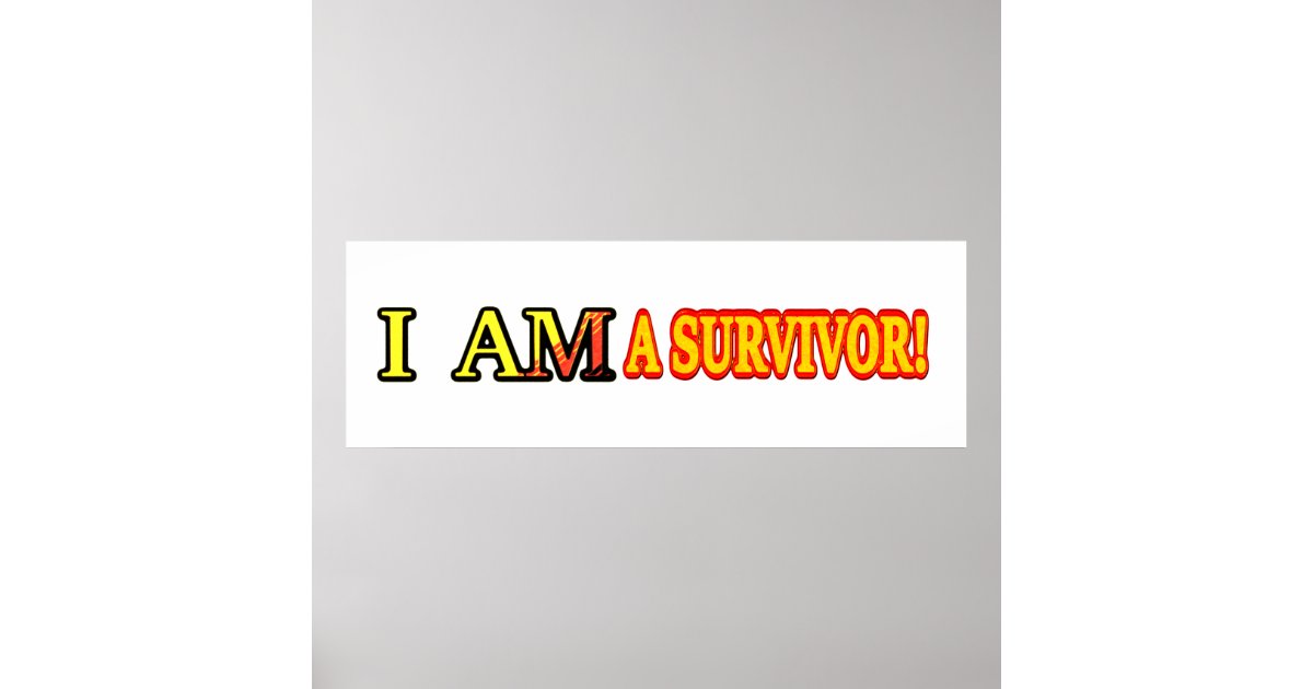 Cute Artwork Design "SURVIVOR". Buy Now Poster | Zazzle