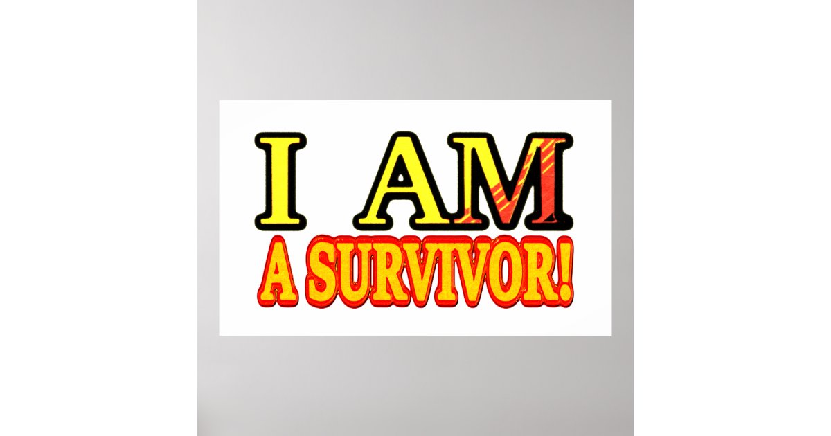 Cute Artwork Design "SURVIVOR". Buy Now Poster | Zazzle