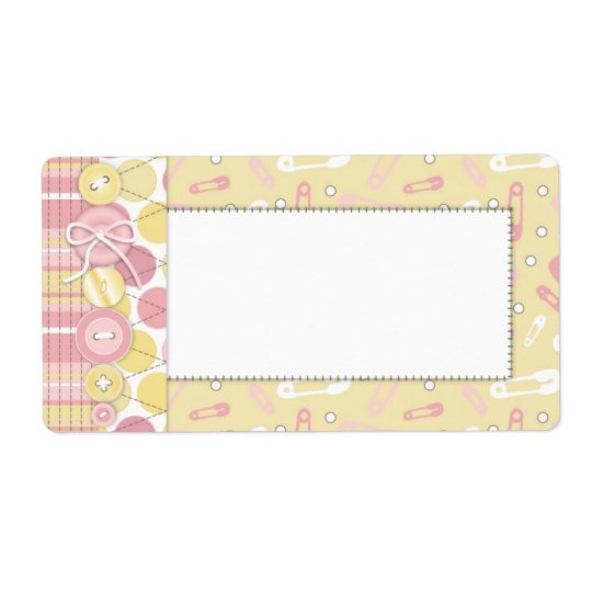 Cute as a Button Girl Name Tag | Zazzle.com