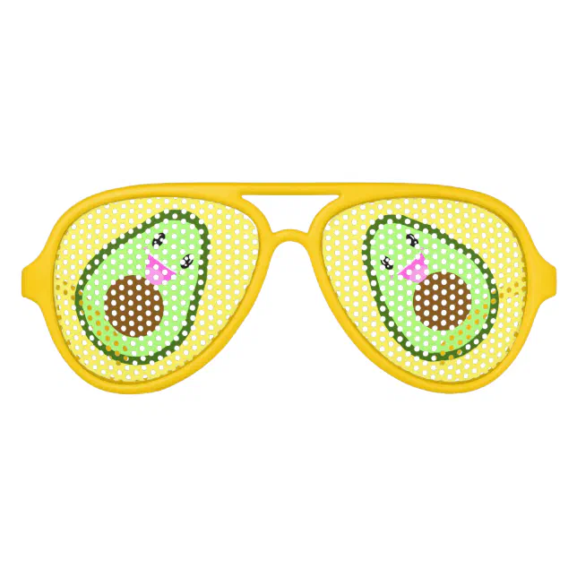 Cute Avocado Aviator Sunglasses | Zazzle