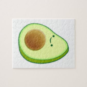 Cute Avocado Drawing Jigsaw Puzzle | Zazzle