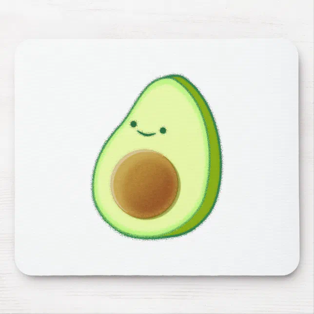 Cute Avocado Drawing Mouse Pad | Zazzle