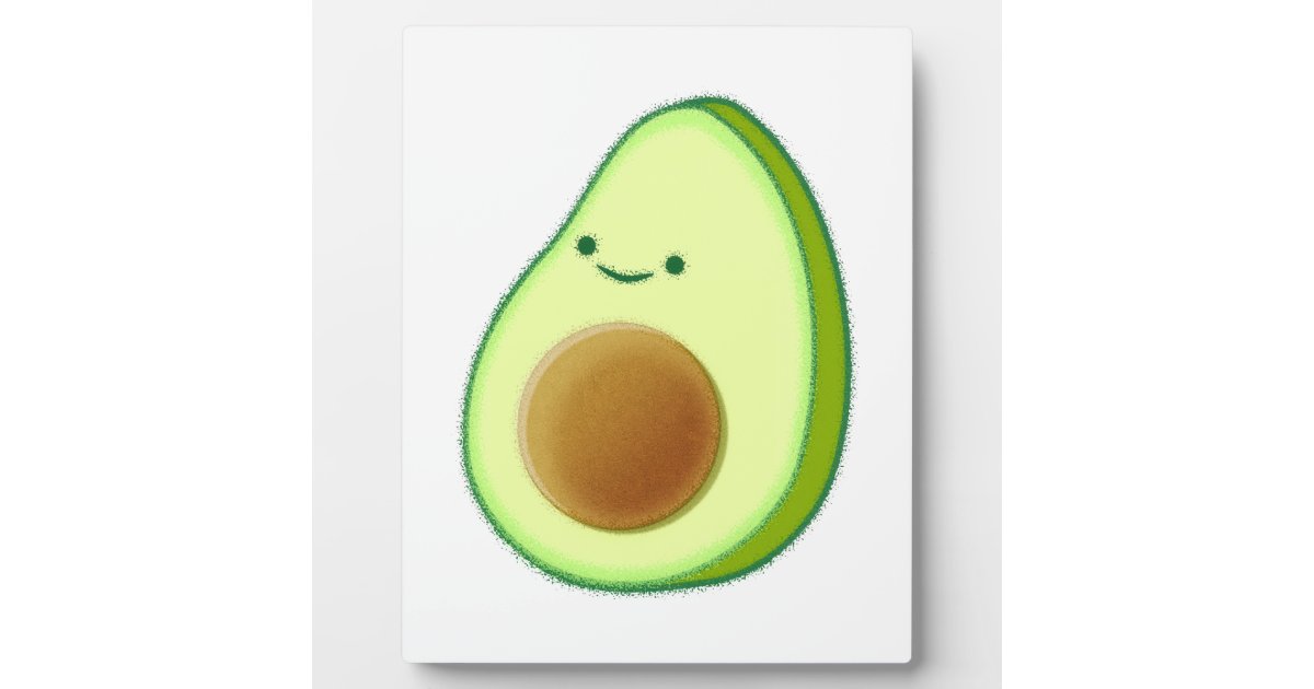 Cute Avocado Drawing Plaque | Zazzle
