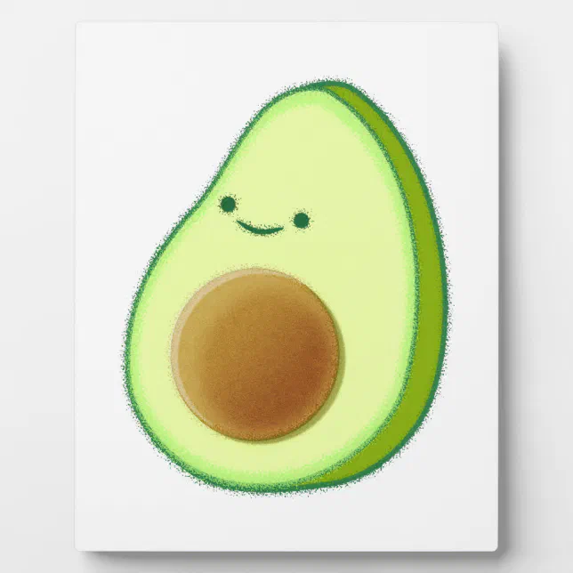 Cute Avocado Drawing Plaque | Zazzle