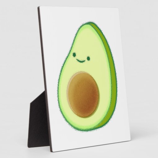 Cute Avocado Drawing Plaque | Zazzle