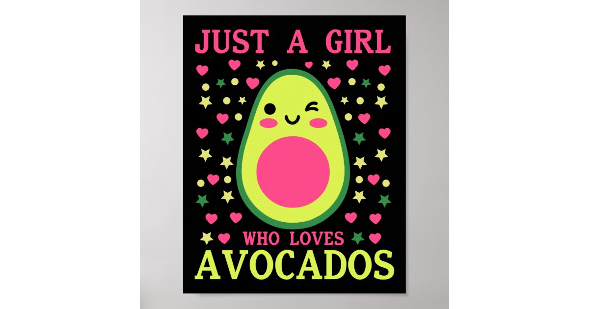 Cute Avocado Girl Poster | Zazzle