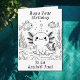 Cute Axolotl | Coloring Page Birthday Card | Zazzle