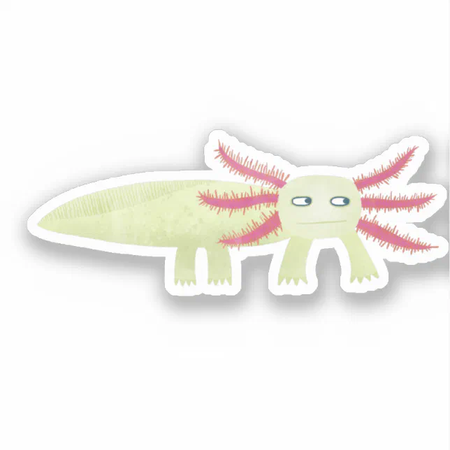 Cute Axolotl Sticker | Zazzle