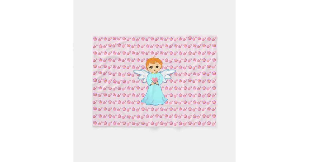 Cute Baby Angel Fleece Blanket | Zazzle