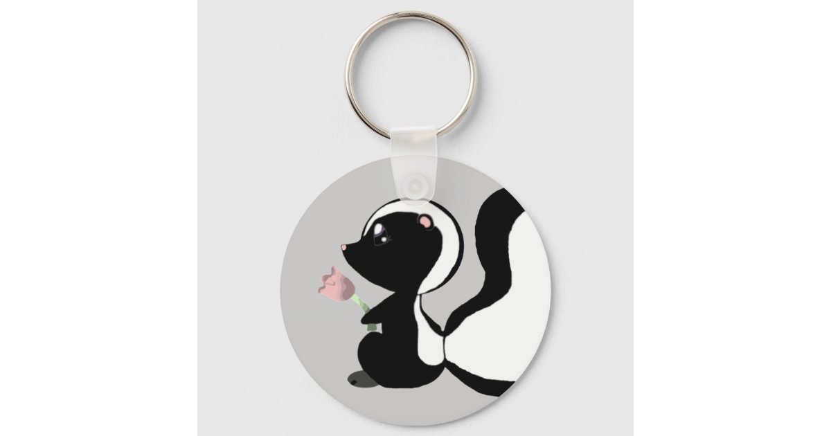 Cute Baby Animal - Skunk Keychain | Zazzle