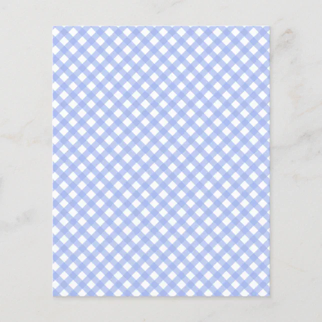 Cute Baby Blue Gingham Pattern Scrapbook Paper | Zazzle