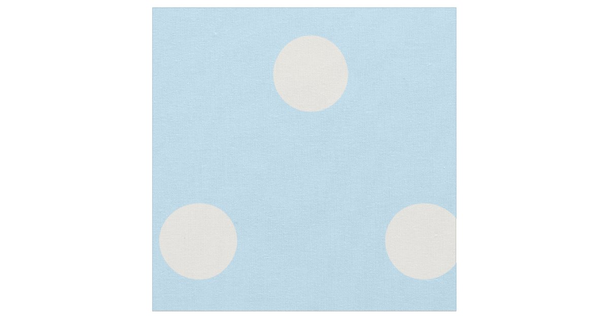 Cute Baby Blue White Retro Polka Dots Pattern DIY Fabric | Zazzle