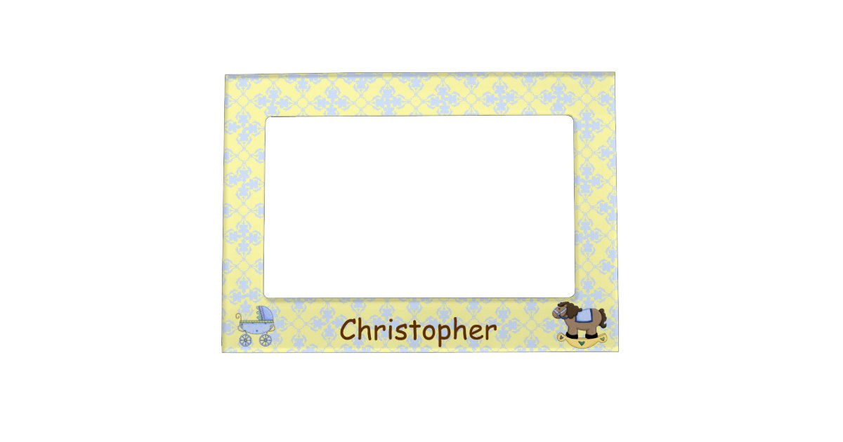 Cute Baby Boy Picture Frame Magnet | Zazzle