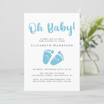 Cute Baby Boy Shower Invitation | Zazzle