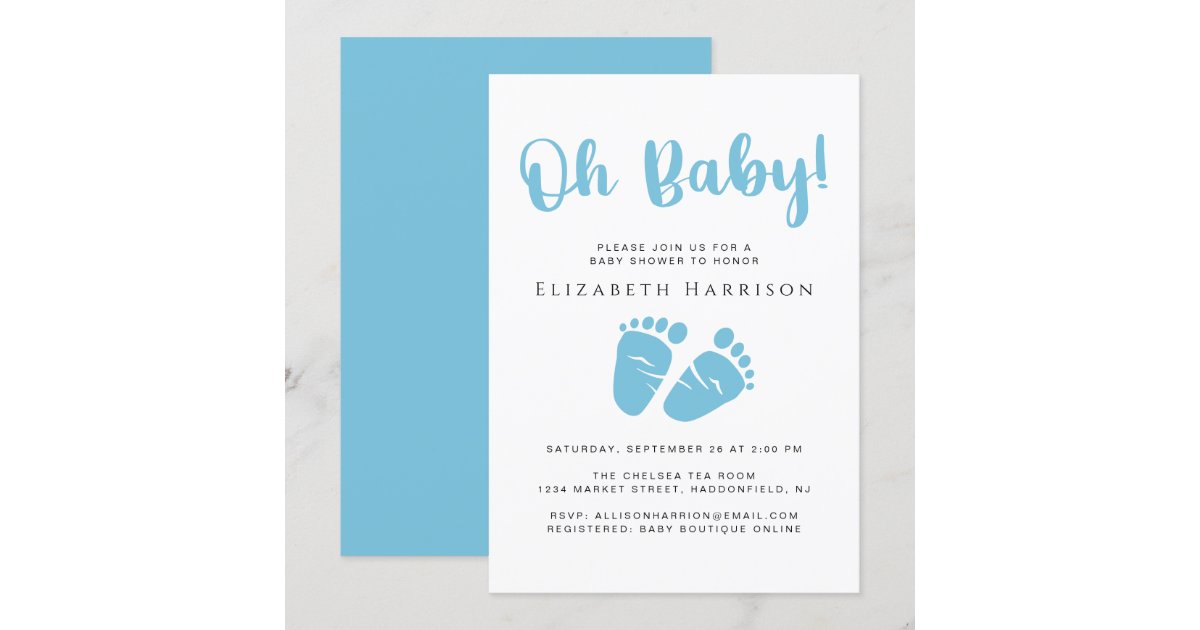 Cute Baby Boy Shower Invitation | Zazzle