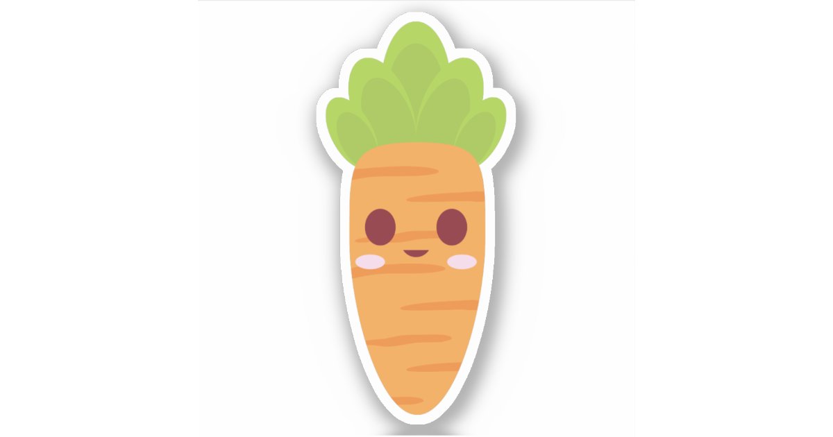 Cute Baby Carrot Sticker | Zazzle
