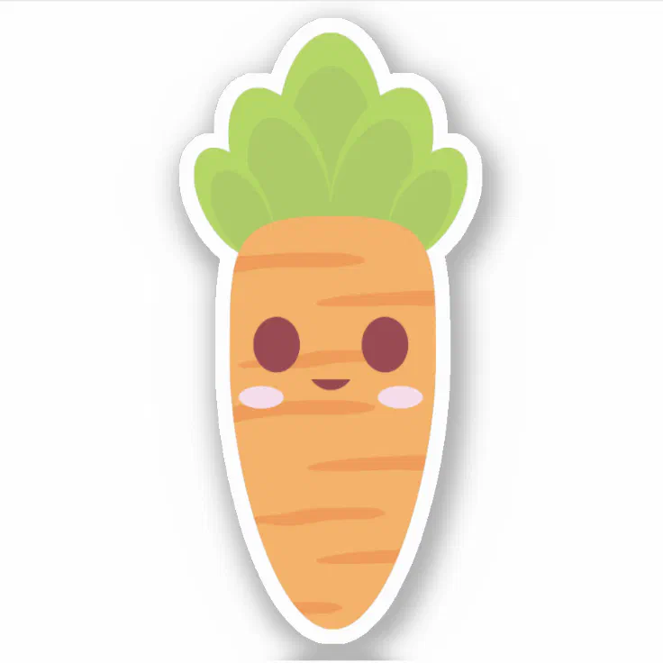Cute Baby Carrot Sticker | Zazzle