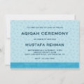 Cute Baby Clothes Baby Boy Aqiqah Invitation | Zazzle