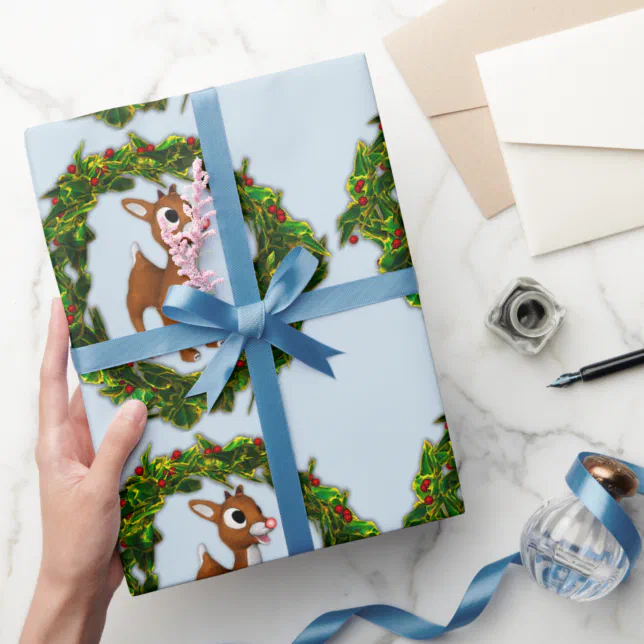 Cute Baby Deer Christmas Wrapping Paper | Zazzle