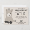 Cute Baby Donkey Birthday Party Invitation | Zazzle