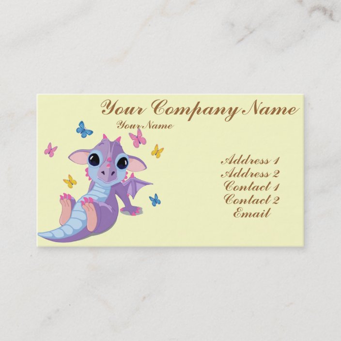 Cute Baby Dragon Business Card | Zazzle.com