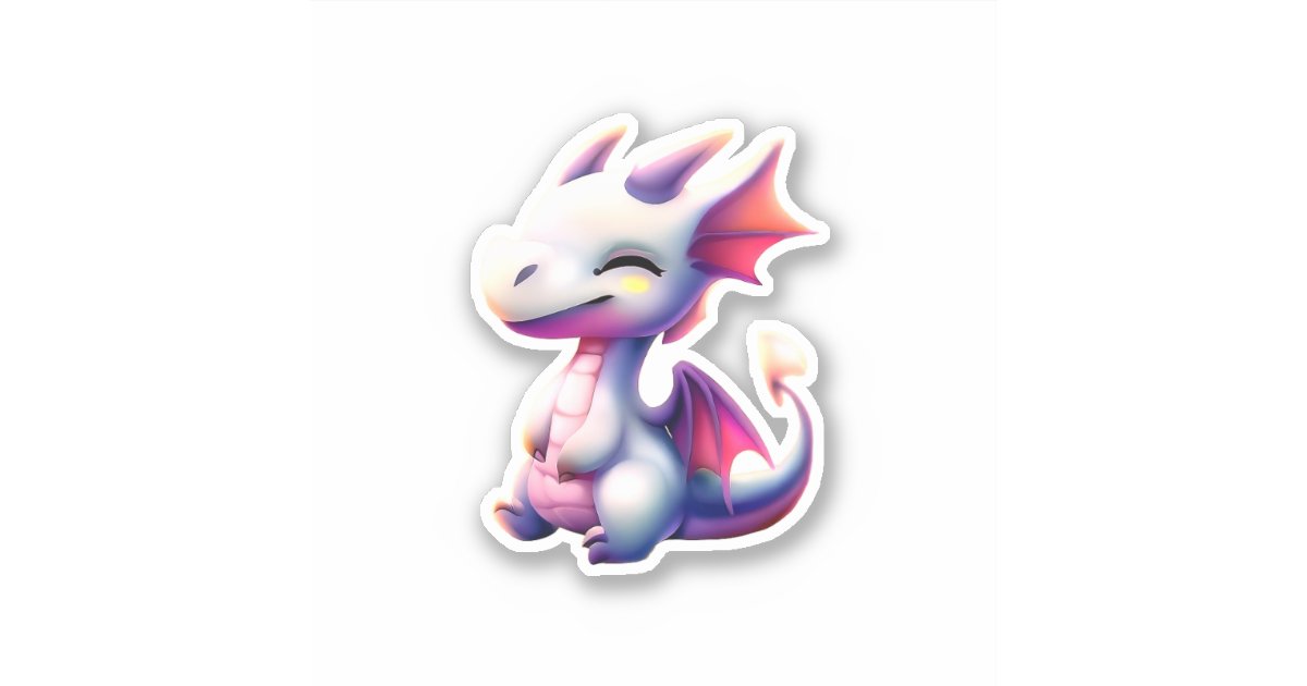 Cute Baby Dragon Sticker | Zazzle