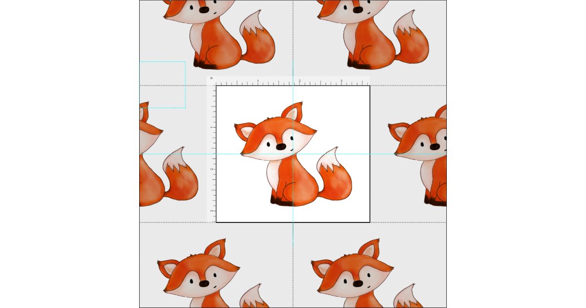 Cute Baby Fox | Woodland Animal Fabric | Zazzle