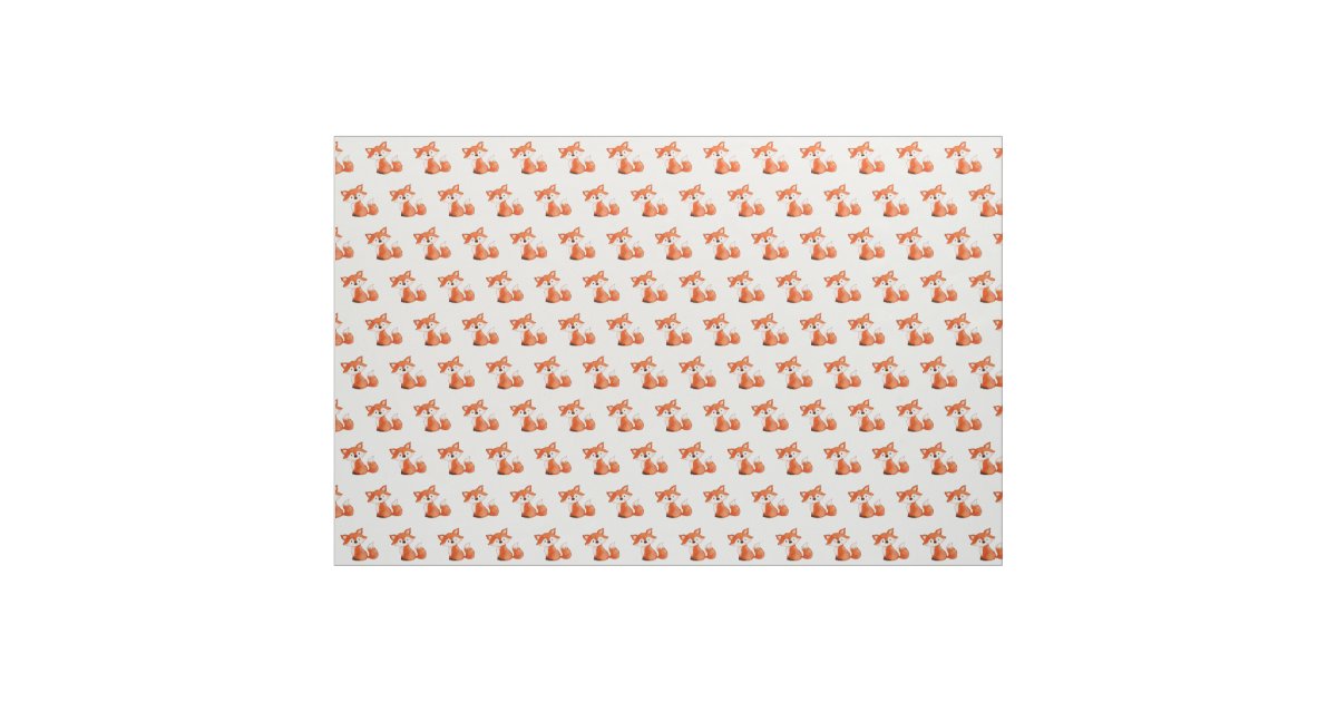 Cute Baby Fox | Woodland Animal Fabric | Zazzle