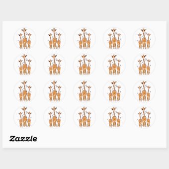 Cute Baby Giraffes, safari animals Classic Round S Classic Round ...