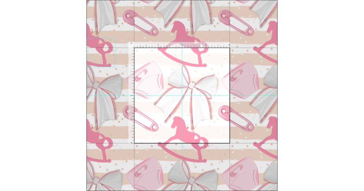 Cute Baby Girl Pattern Fabric | Zazzle