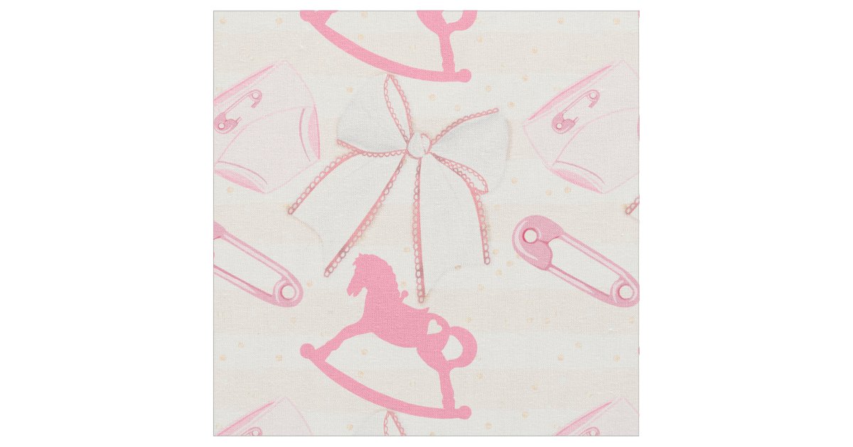 Cute Baby Girl Pattern Fabric | Zazzle