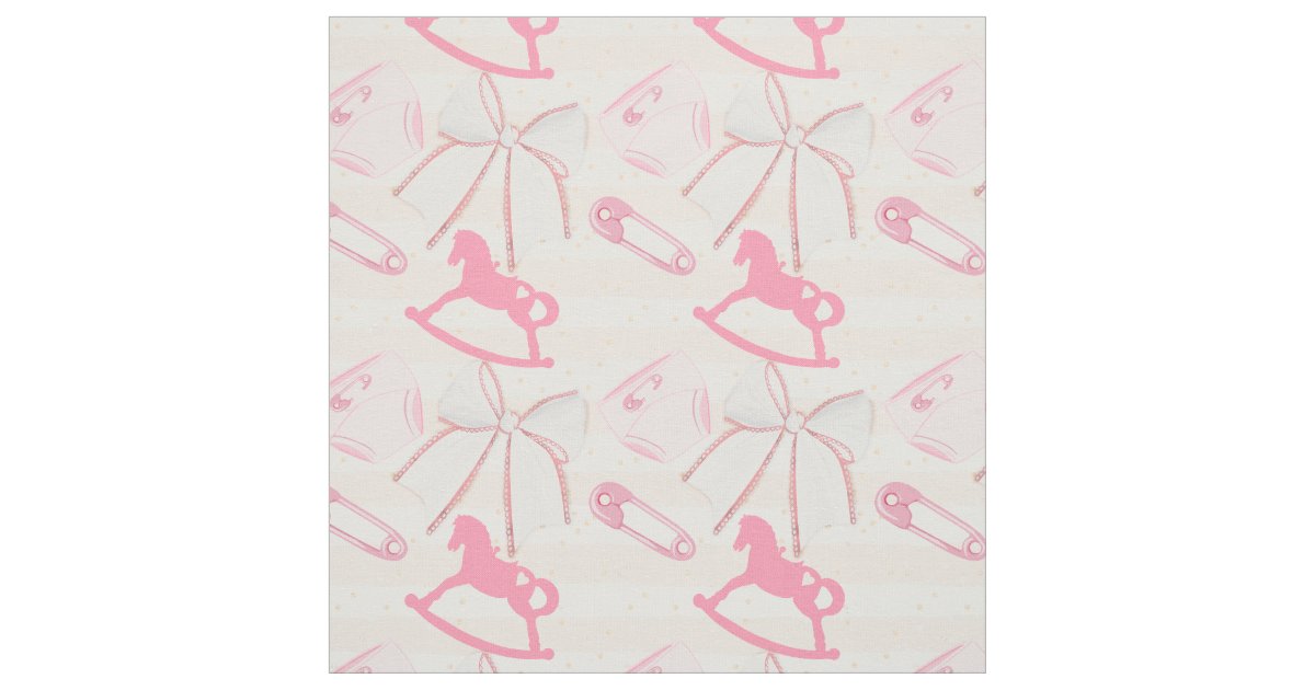 Cute Baby Girl Pattern Fabric | Zazzle