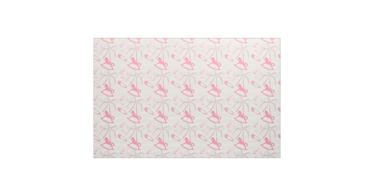 Cute Baby Girl Pattern Fabric | Zazzle