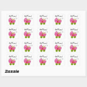Cute baby girl twins square sticker | Zazzle