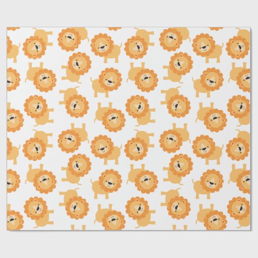 Cute Baby Jungle Lions Wrapping Paper | Zazzle