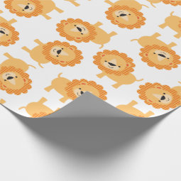 Cute Baby Jungle Lions Wrapping Paper | Zazzle