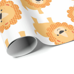 Cute Baby Jungle Lions Wrapping Paper | Zazzle