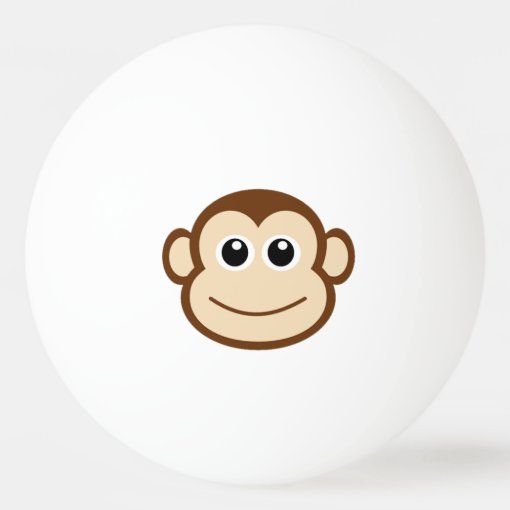 Cute Baby Monkey Face Ping-Pong Ball | Zazzle