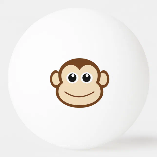 Cute Baby Monkey Face Ping-Pong Ball | Zazzle