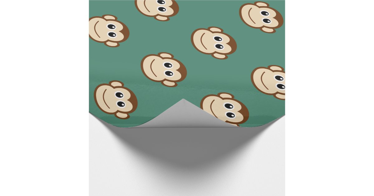 Cute Baby Monkey Face Wrapping Paper | Zazzle